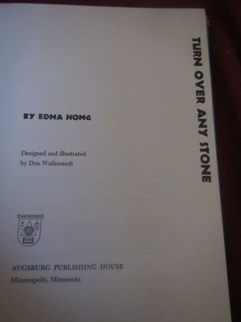 1970 ** Turn Over Any Stone ** Edna Hong **sj - Etsy