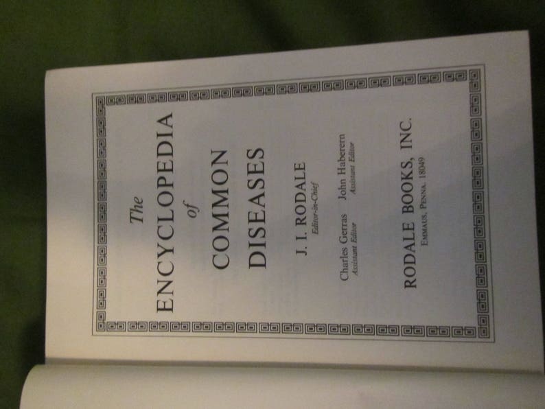 1973 ** Encyclopedia of Common Diseases ** J I Rodale and Staff ** Sj ...