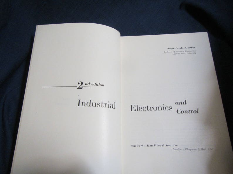 1960 ** Industrial Electronics and Control 2nd Edition ** Royce Gerald ...