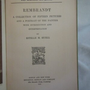 1899 ** Rembrandt ** Estelle M Hurll **sj - Etsy