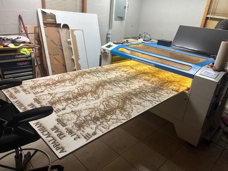 Appalachian Trail Map SVG Digital File for Laser Engraving, CNC, POD ...