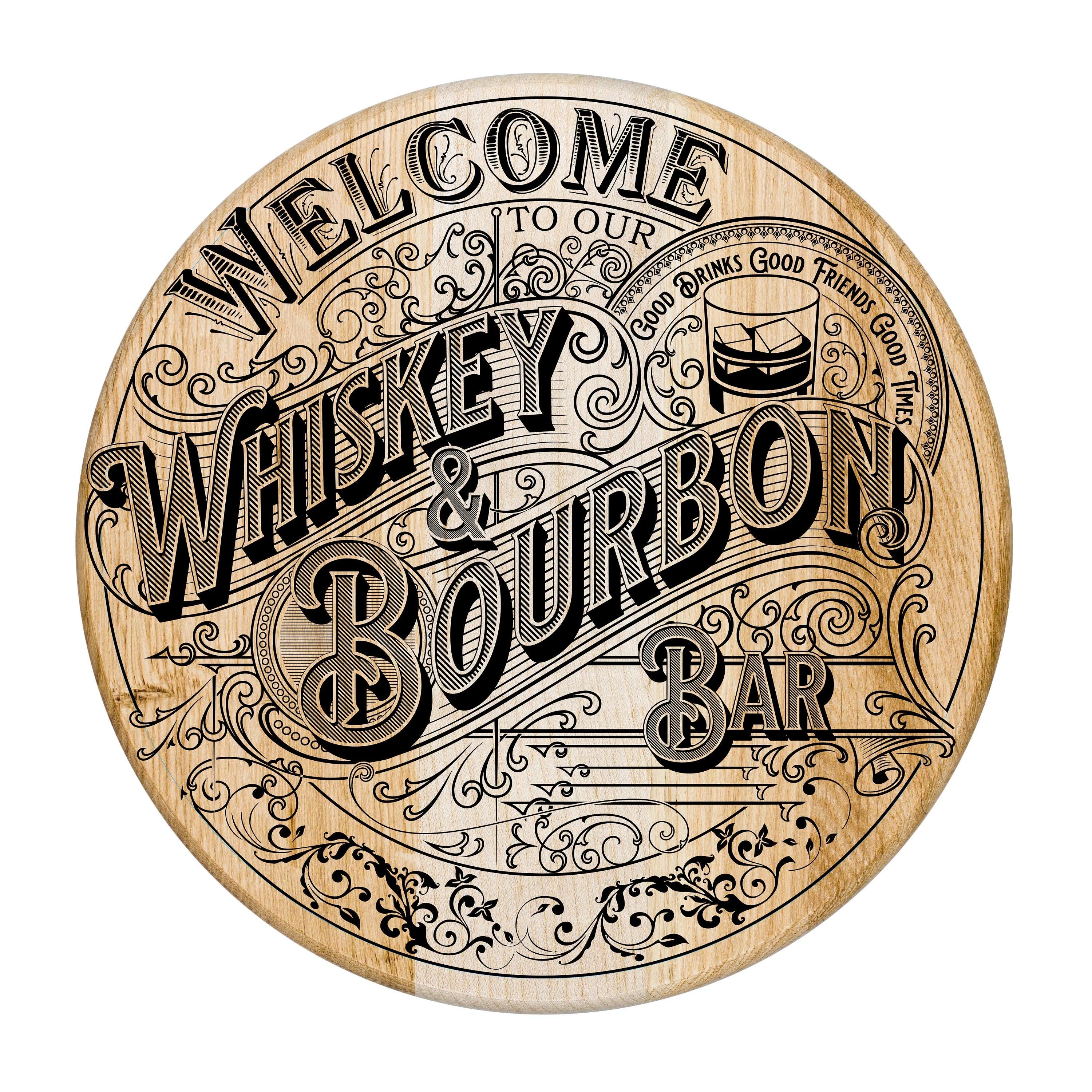 Welcome to Our Whiskey & Bourbon Bar, Laser Engraving Svg, CNC SVG, - Etsy