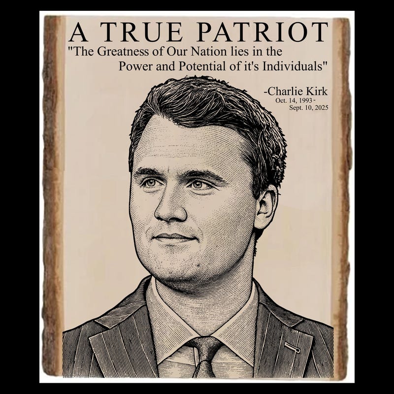Charlie Kirk Wood - Etsy