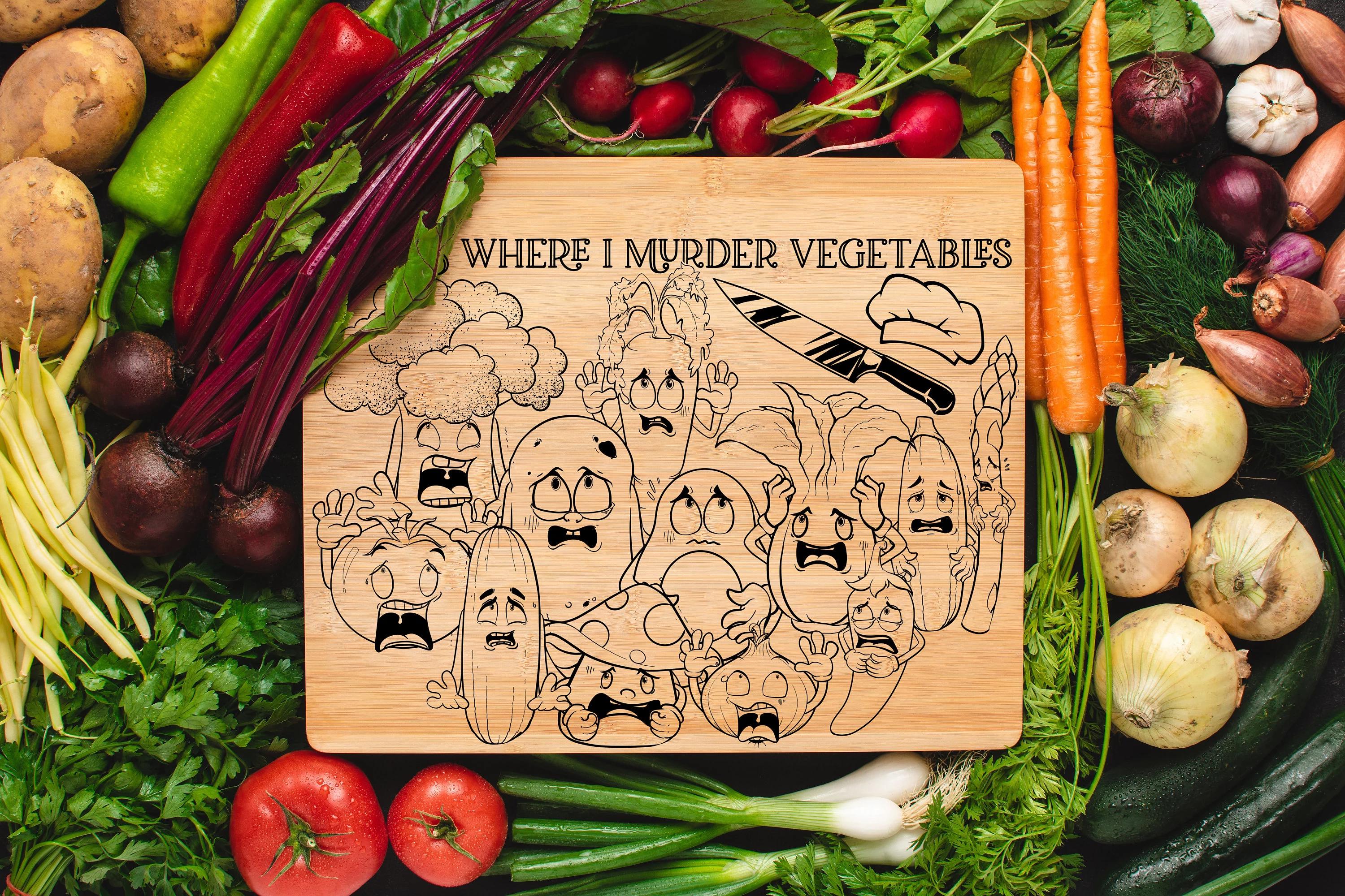 This is Where I Murder Vegetables SVG, Kitchen Decor Digital File - Etsy