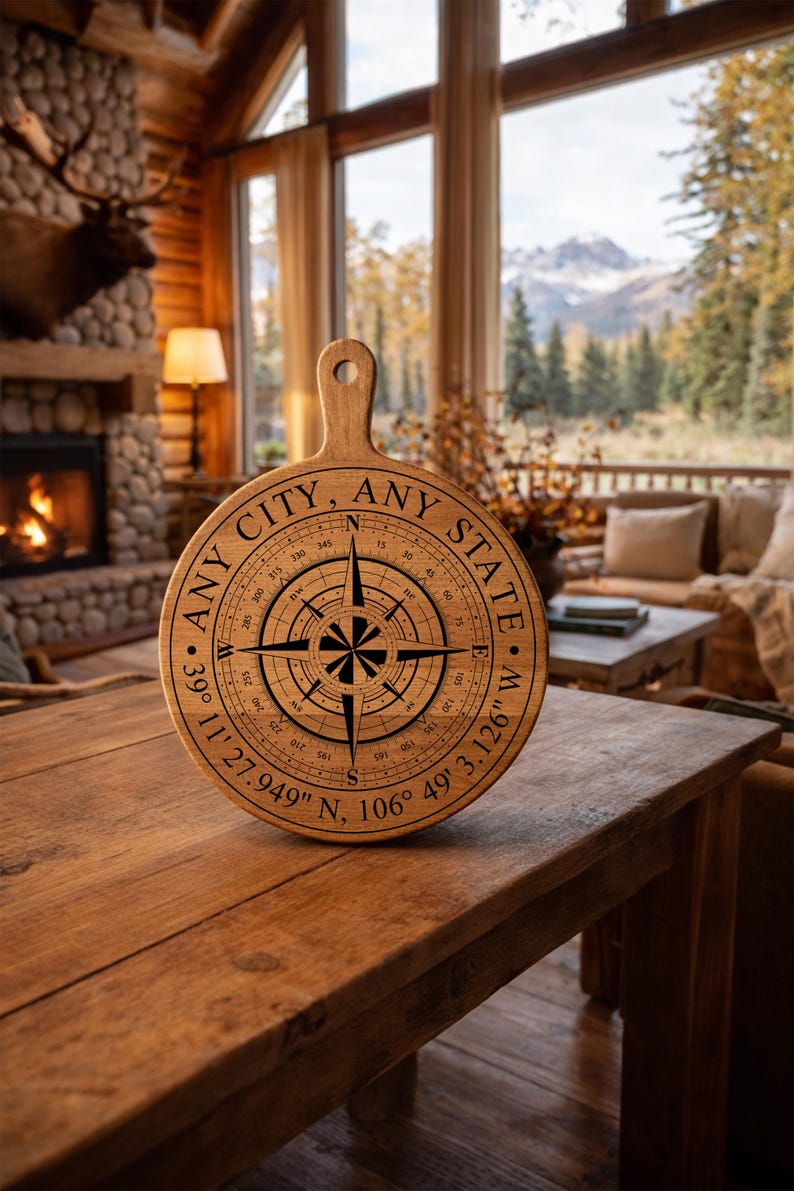 Customizable Compass Rose SVG • Lightburn File Included • Laser ...