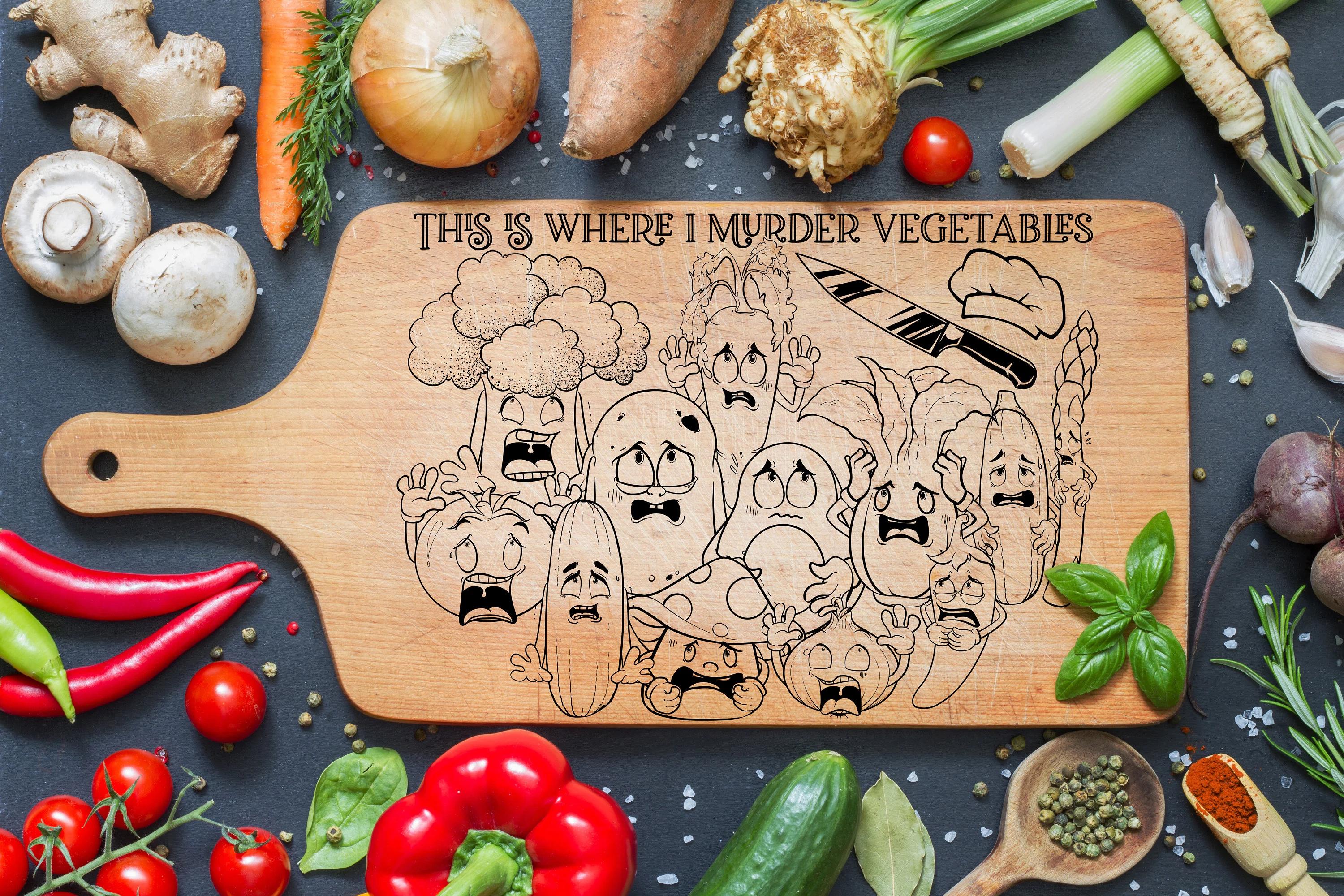 This is Where I Murder Vegetables Svg, Novelty Kitchen Decor Digital ...