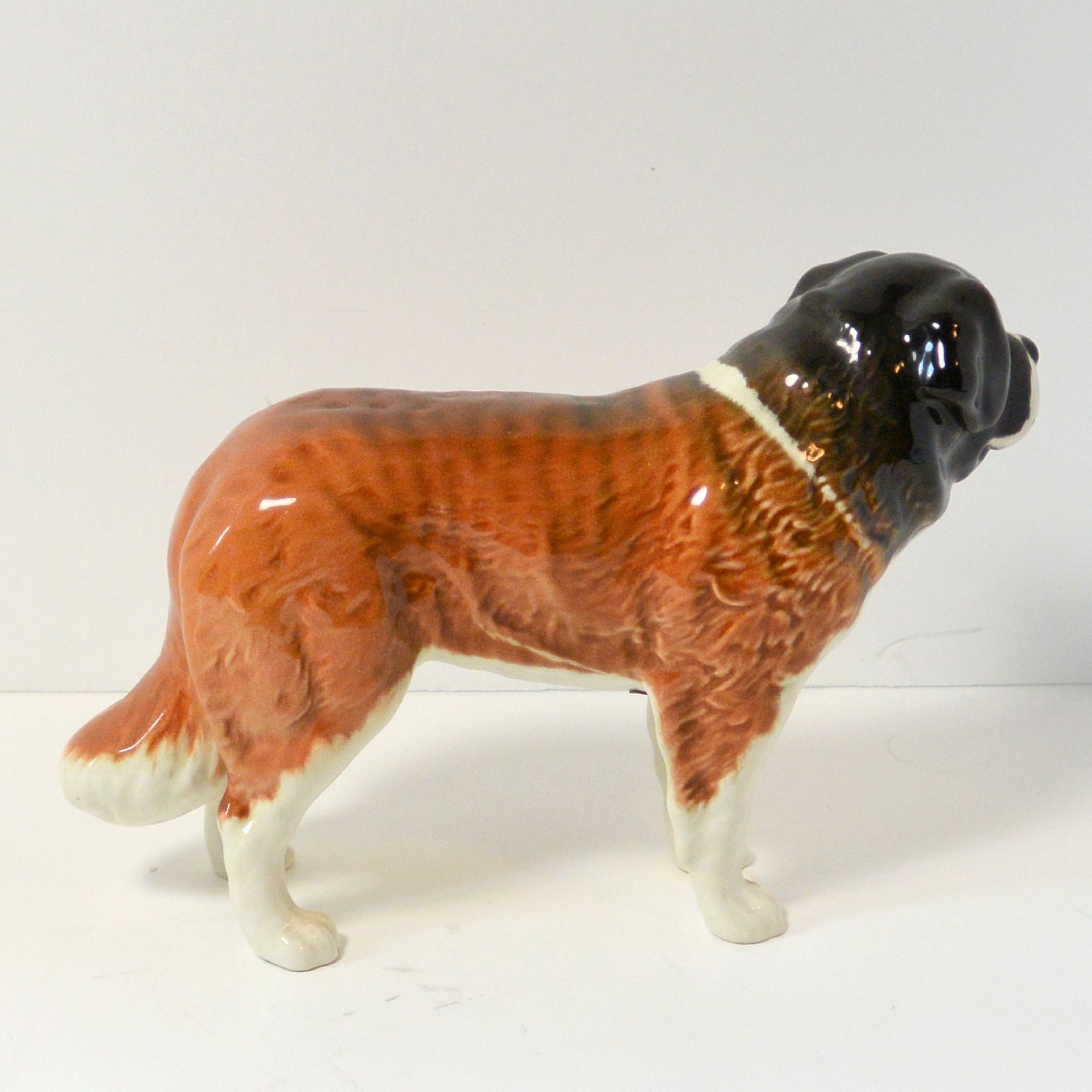 Vintage Beswick Porcelain Saint Bernard Dog Figurine, 1968 - Etsy