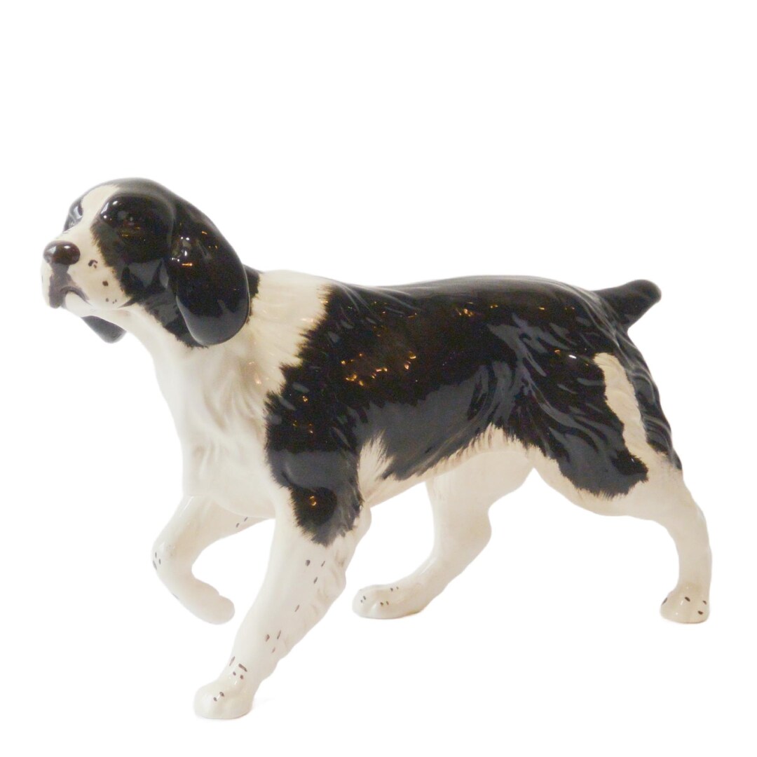 Royal Doulton Springer Spaniel, Black & White Porcelain Springer ...