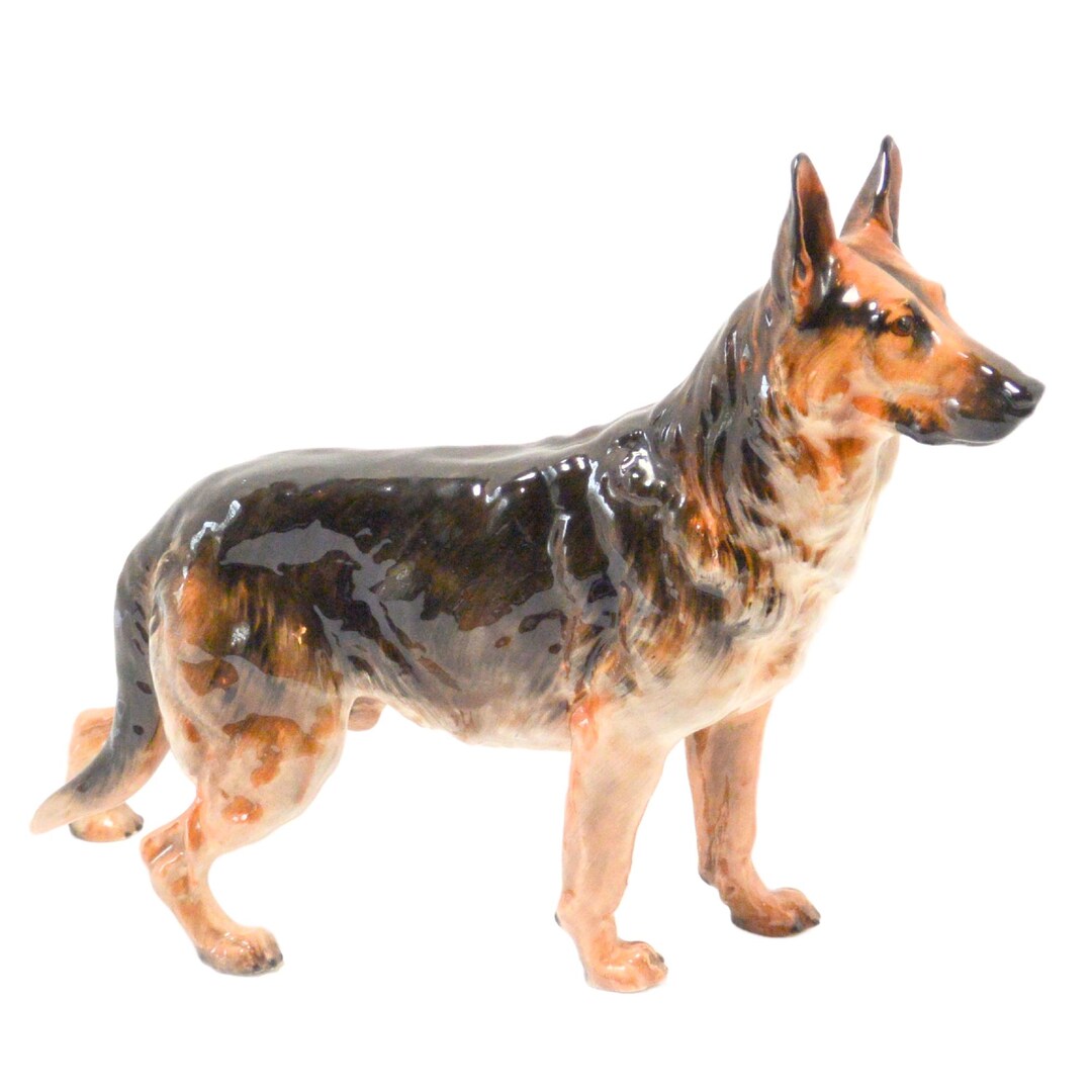 Royal Doulton Large German Shepherd Alsatian, Porcelain German Shepherd ...