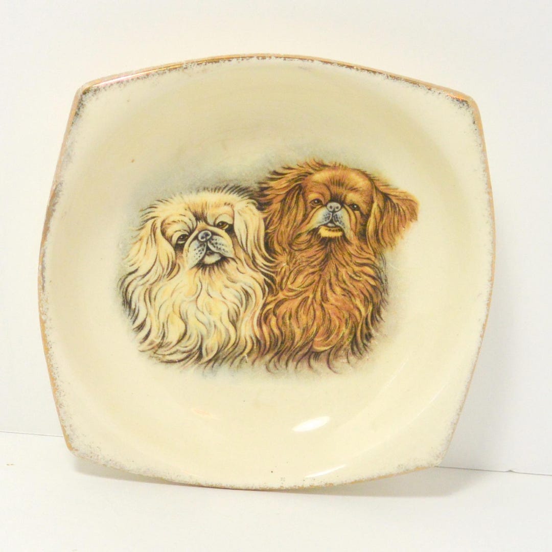 Vintage Beswick Porcelain Pekingese Trinket Dish, Pekingese Lovers Gift ...