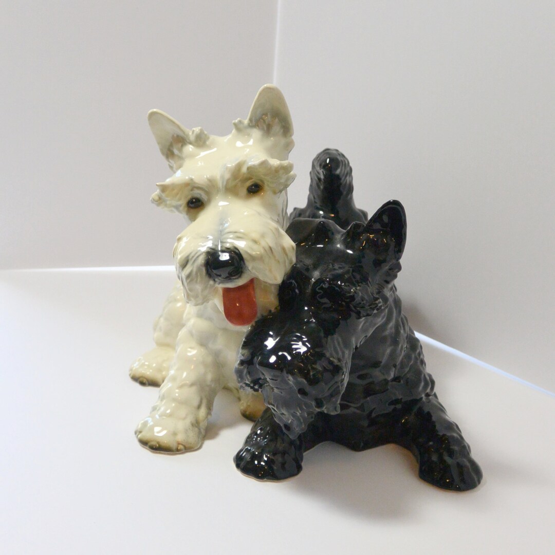 Vintage Goebel Scottie Westie Pair Large Mint, Goebel Scottish Terrier ...