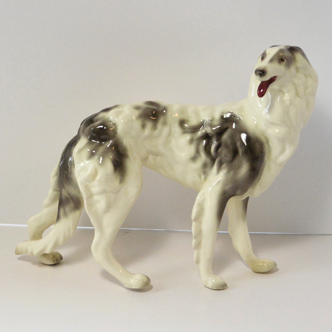 Porcelain Borzoi Dog Figurine, Goldscheider Borzoi Figurine, Vintage ...