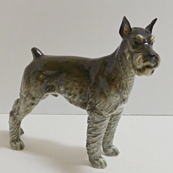 Porcelain Dog Schnauzer Figurines - Etsy