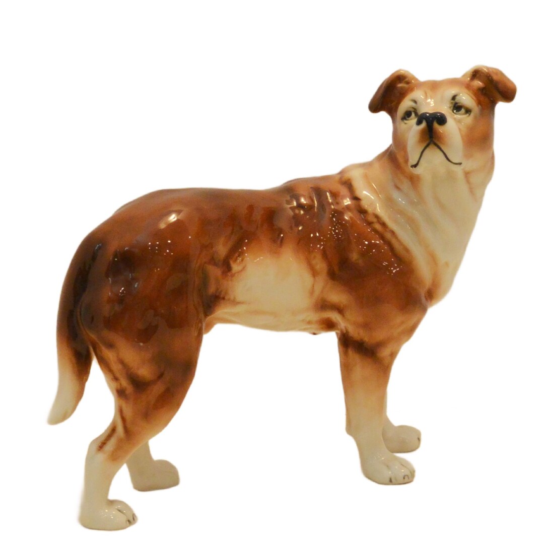 Royal Dux English Mastiff Dog Figurine, Antique Porcelain Sculpture - Etsy