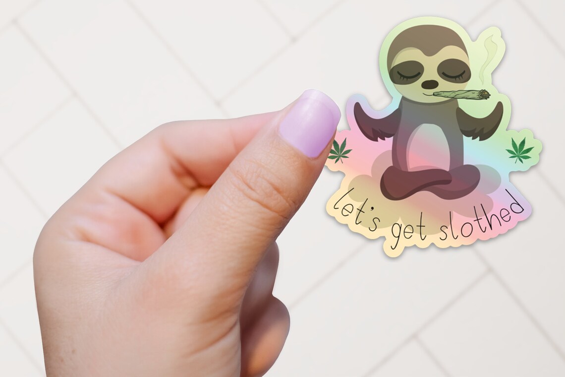Stoner Stickers Sloth Sticker Adult Stickers Laptop - Etsy