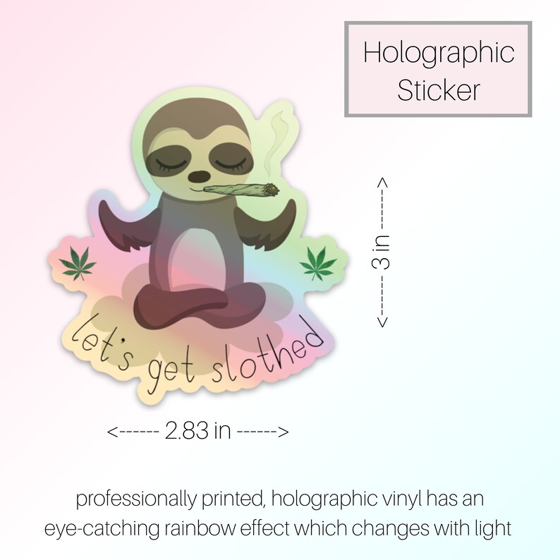 Stoner Stickers Sloth Sticker Adult Stickers Laptop - Etsy