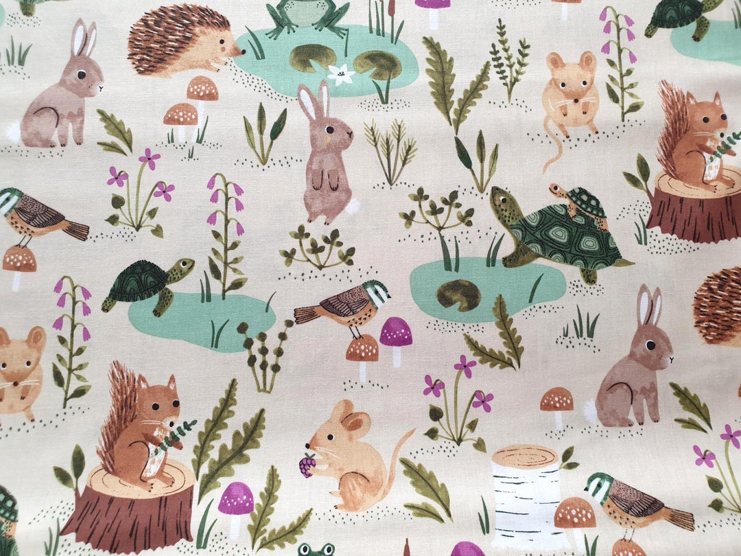 Clothworks Woodland Wander Fabric 100% Cotton Fat Quarter, 3/4 Metre ...