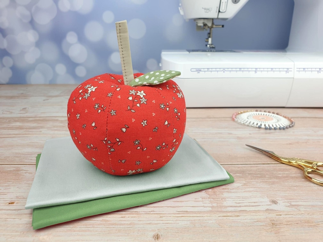 Fabric Apple Pincushion Sewing Pattern (PDF Download) - Perfect Teacher ...