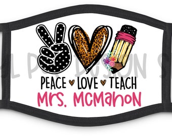 Teacher Face Masks - Etsy