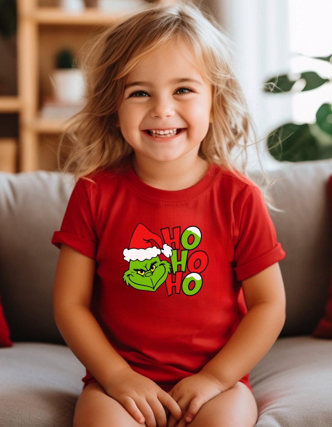 HOHOHO Grinch Christmas Toddler Short Sleeve Teehohoho - Etsy