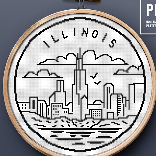 States of America Cross Stitch Pattern Easy PDF Chart - Etsy