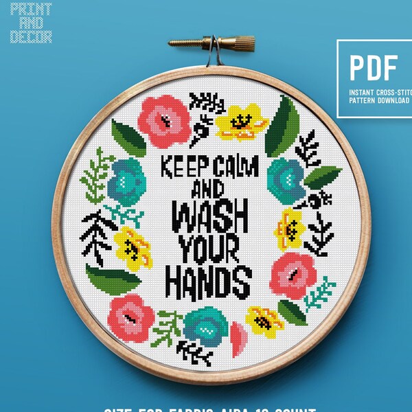 Keep Calm Embroidery - Etsy