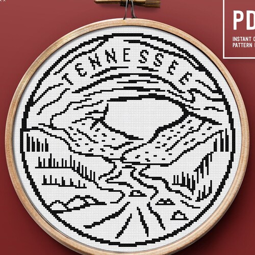 Tennessee Cross Stitch Pattern Easy Counted Cross Stitch | Etsy