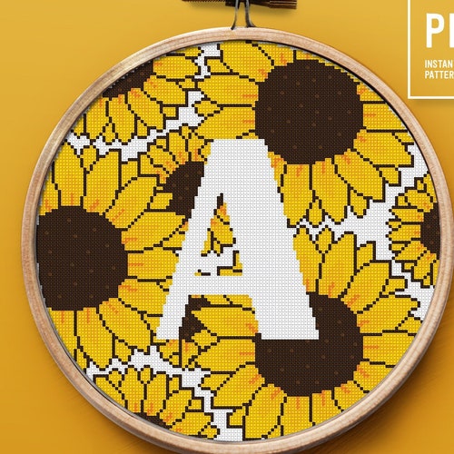 Sunflower Digital Pattern for Cross Stitch PDF | Etsy