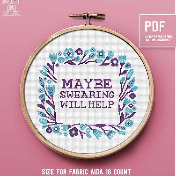 Swear Embroidery - Etsy