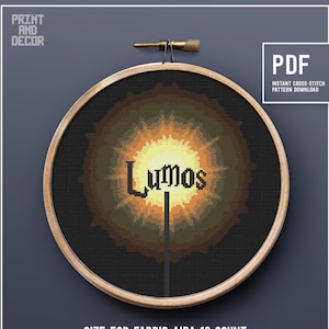 Magic Spell Cross Stitch Pattern, Wizard Counted Cross Stitch Design ...