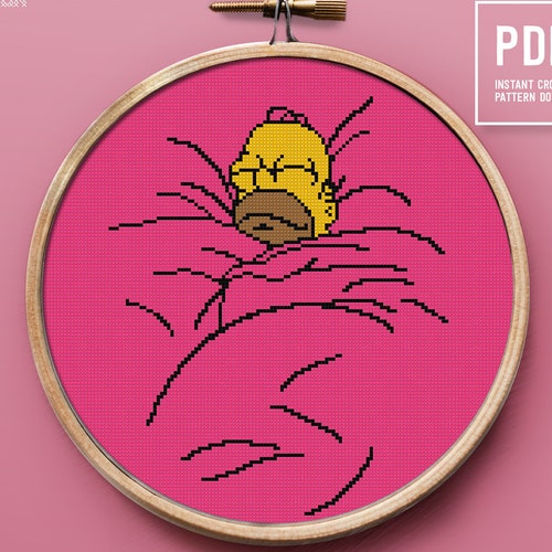 Funny Cross Stitch Pattern the Simpsons Easy Counted | Etsy