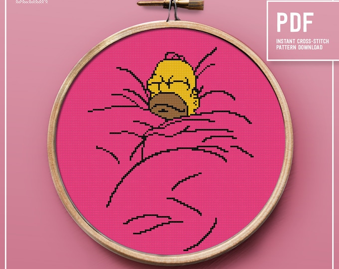 Funny Cross Stitch Pattern, the Simpsons, Easy Counted Crossstitch ...