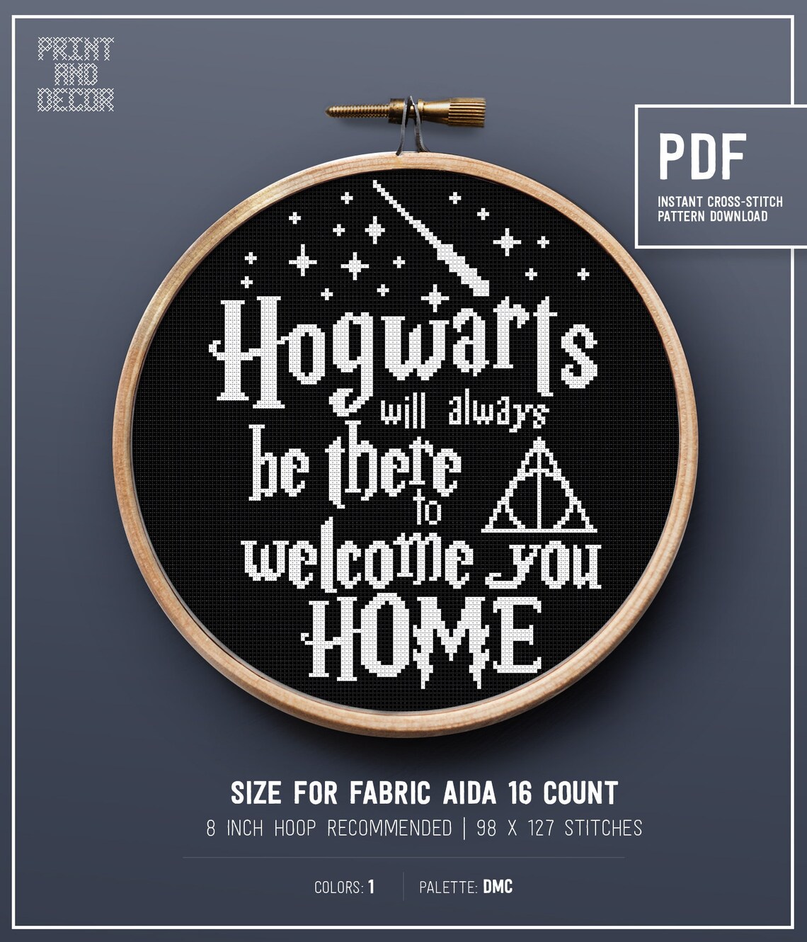 Magic Symbol Cross Stitch Pattern Easy Embroidery Pattern | Etsy