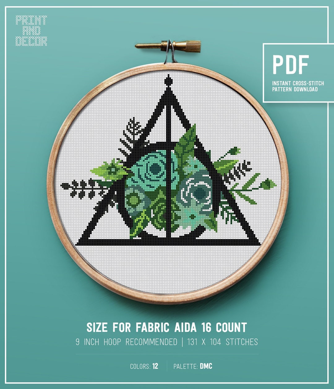 Magical Theme Cross Stitch, Digital PDF Pattern, Instant Download, Wall ...