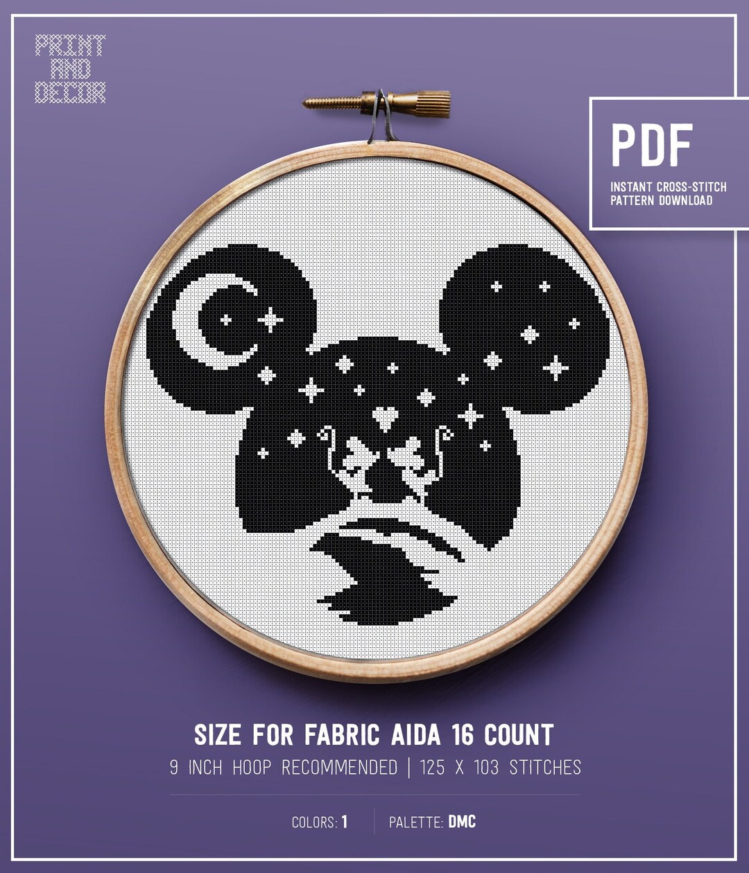 Baby Cross Stitch Pattern, Easy Embroidery Design, Digital Instant ...