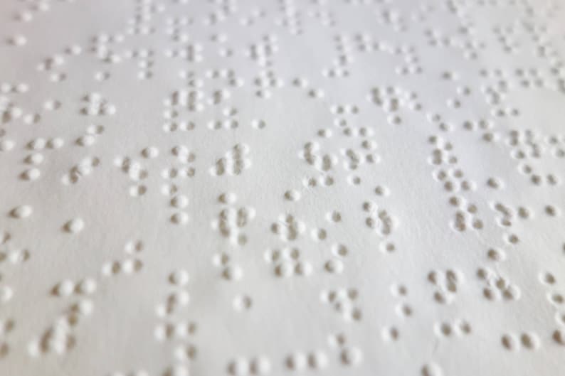 10 Braille Pages - Large Vintage Double-sided Papers - Etsy