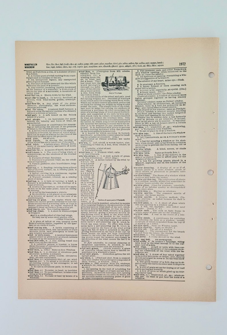 16 Dictionary Pages - Vintage Double-sided Papers - Etsy