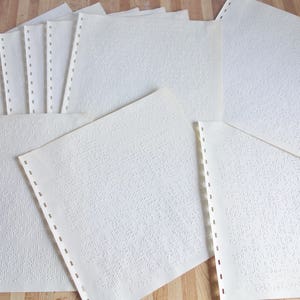 10 Braille Pages - Large Vintage Double-sided Papers - Etsy