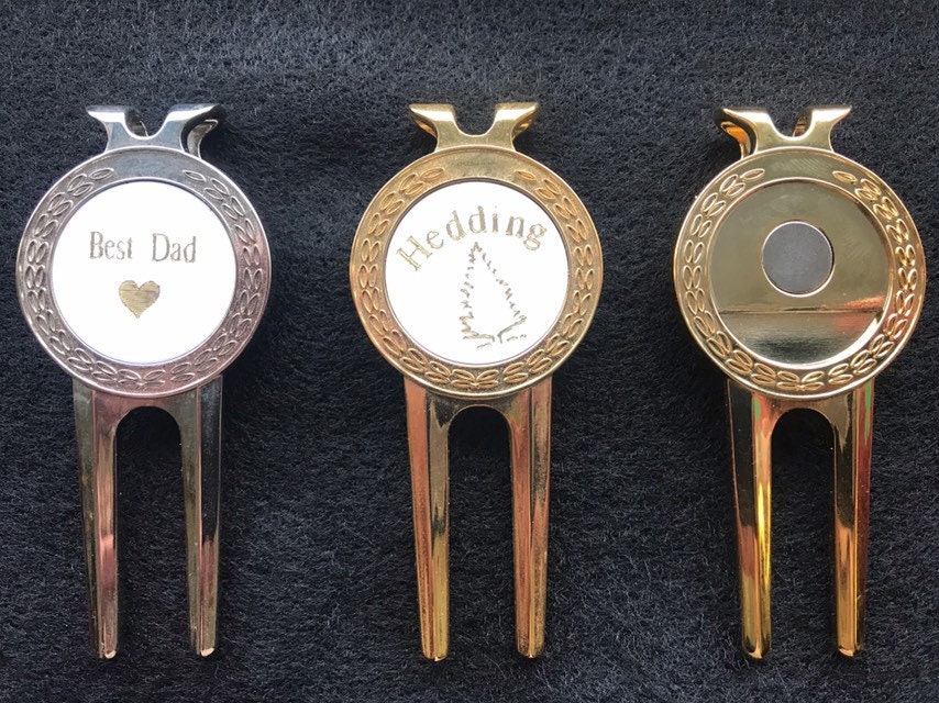 Personalized Golf Divot Tool With Magnetic Ball Marker - Etsy