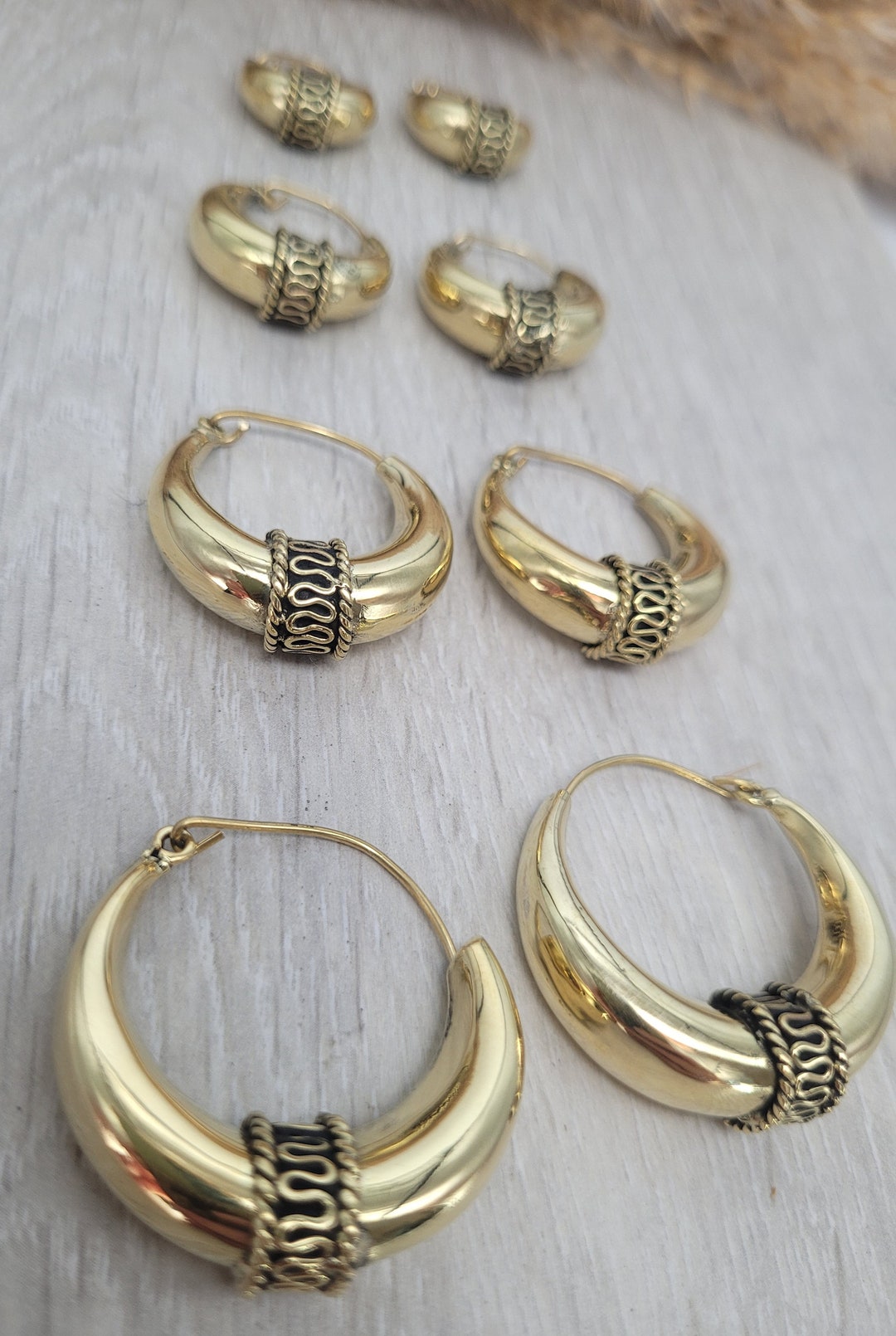 Golden Hoops / Large Hoops / Small Hoops / Gypsy / Boho / Tribal ...