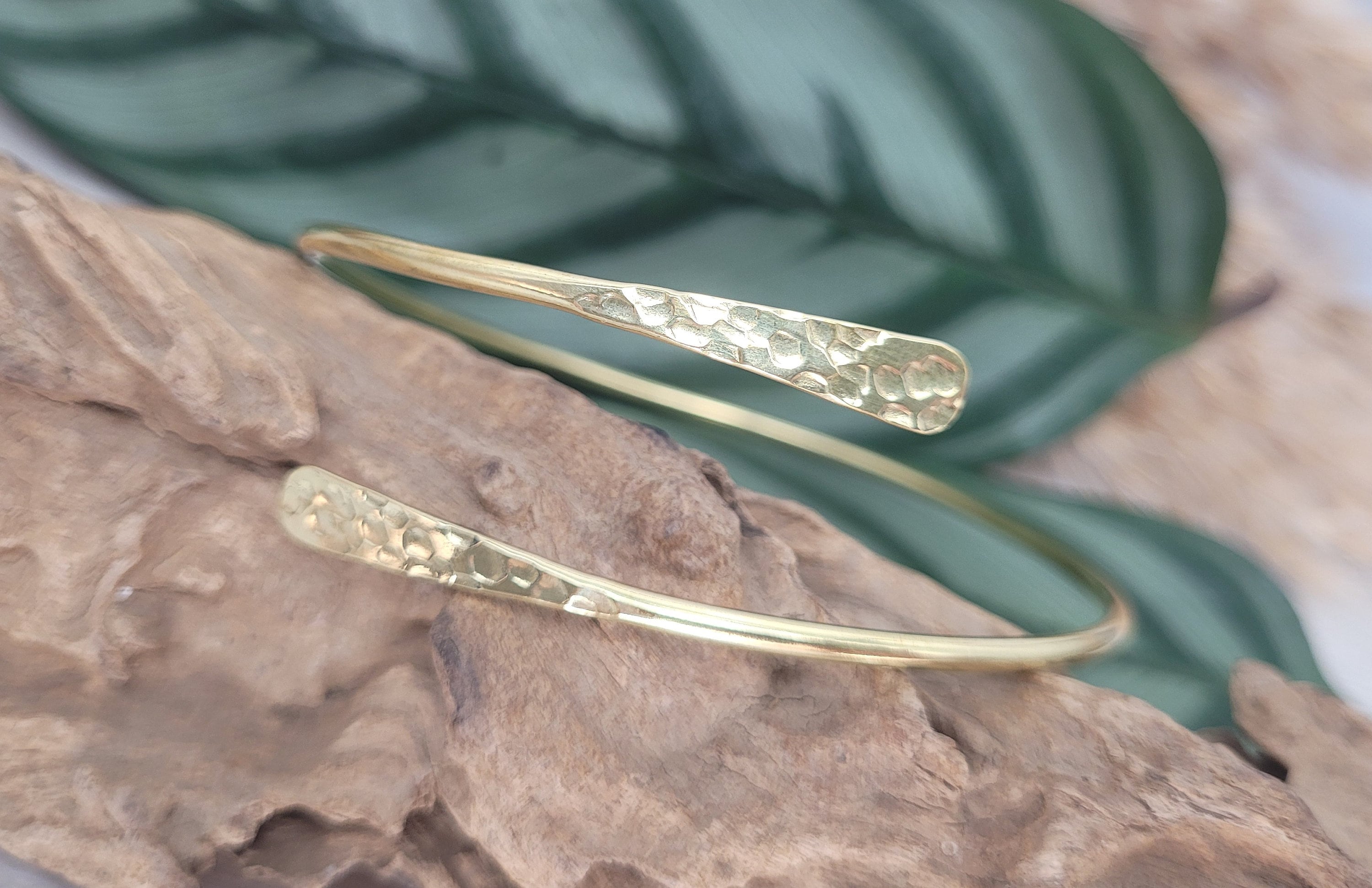 Brass Upper Arm Bracelet / Top Arm Band / Hammered Jewellery / Handmade ...