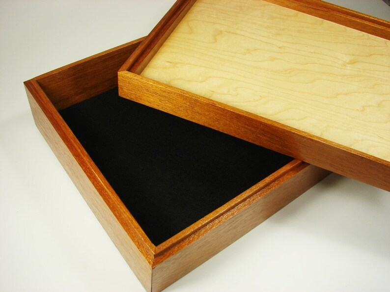 Quilt-top Keepsake Box - African Mahogany With Rock Maple and Black ...