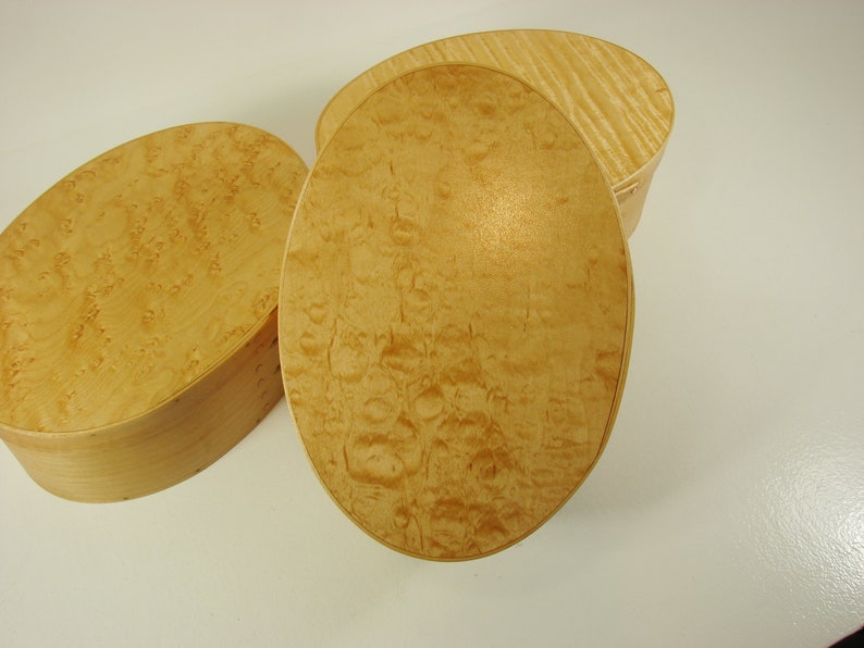 Shaker Oval Box - Size #4 – Maple With Birdseye Maple Top - Etsy