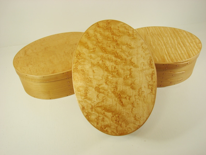 Shaker Oval Box - Size #4 – Maple With Birdseye Maple Top - Etsy