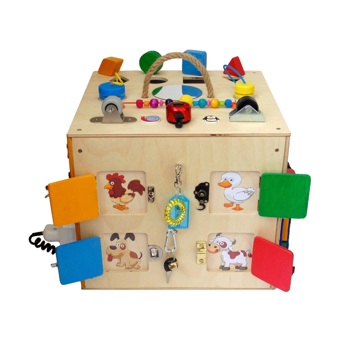 Wooden Toy Montessori Baby Busy Board Toddler Busy Box Sensory | Etsy