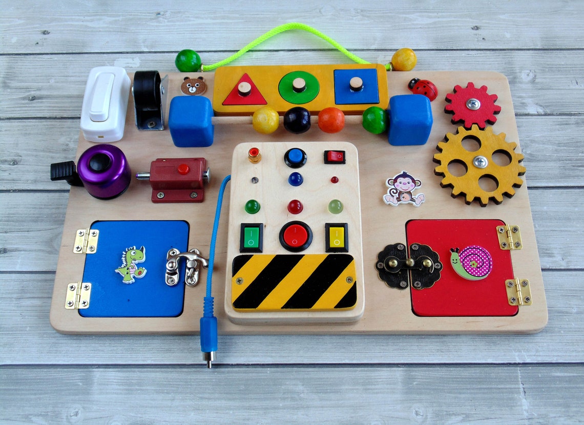 Gift for 2 year old Travel busy board for toddler Toddler | Etsy