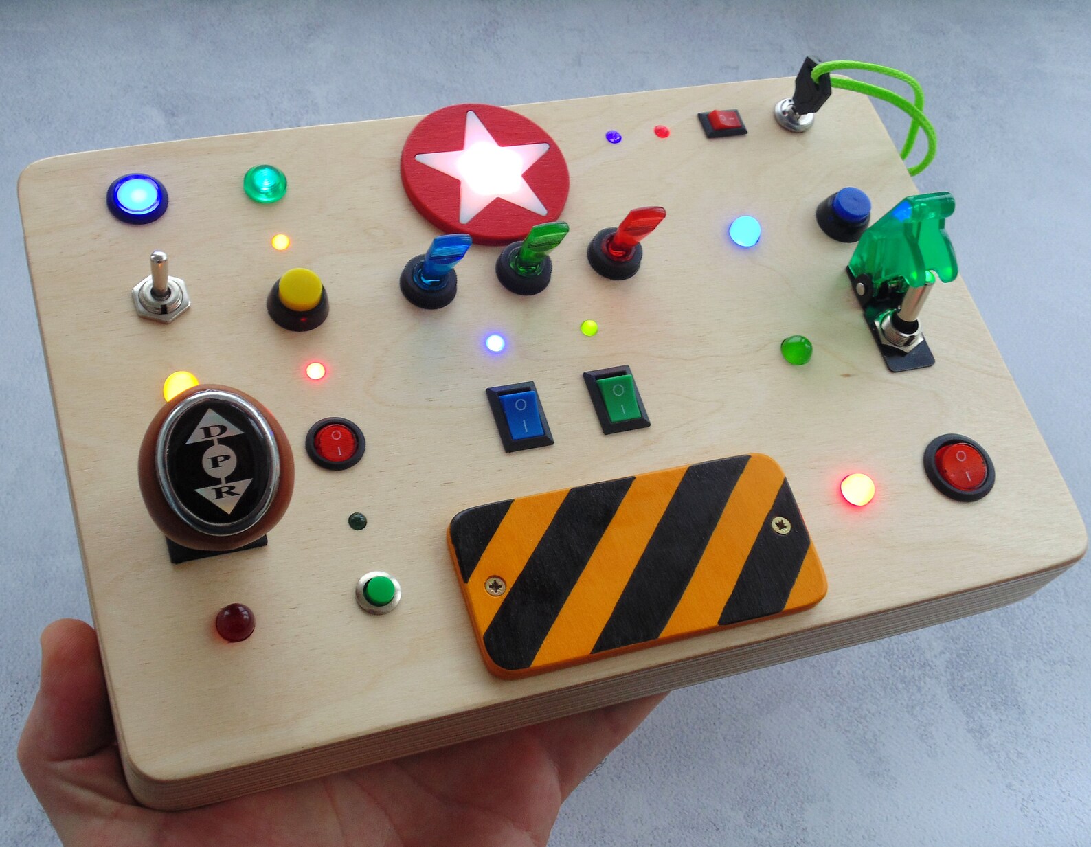 LED Light Busy Board for Toddler Electronic Busy Board LED Light Toy ...