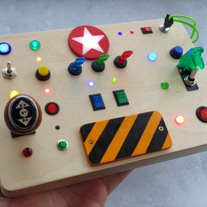 LED Light Busy Board for Toddler Electronic Busy Board LED Light Toy ...