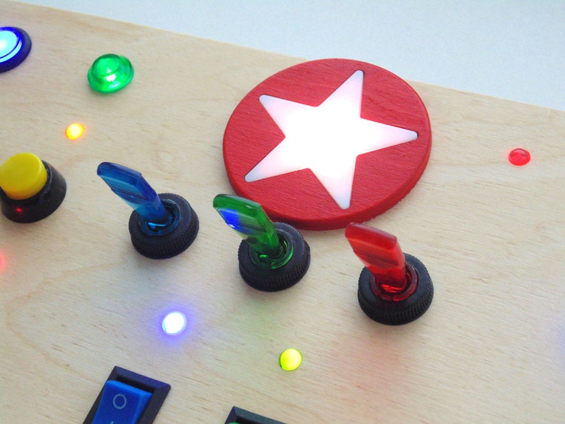 LED Light Busy Board for Toddler Electronic Busy Board LED Light Toy ...