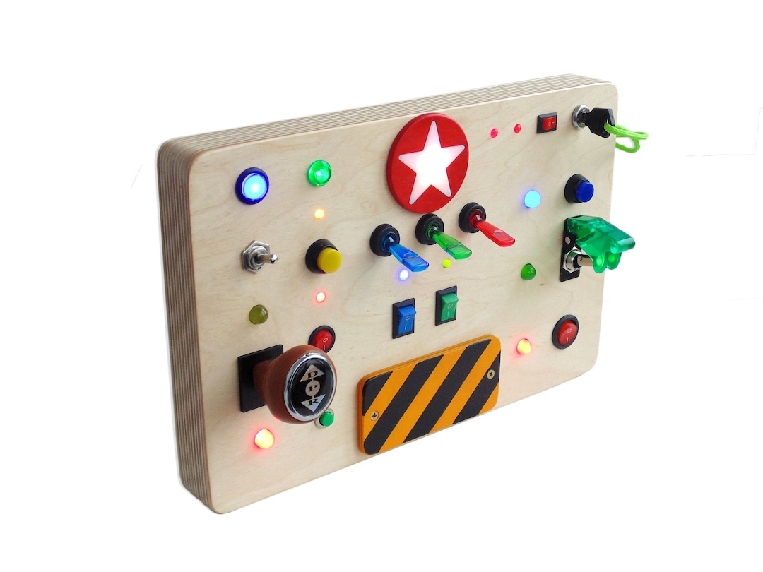 LED Light Busy Board for Toddler Electronic Busy Board LED Light Toy ...